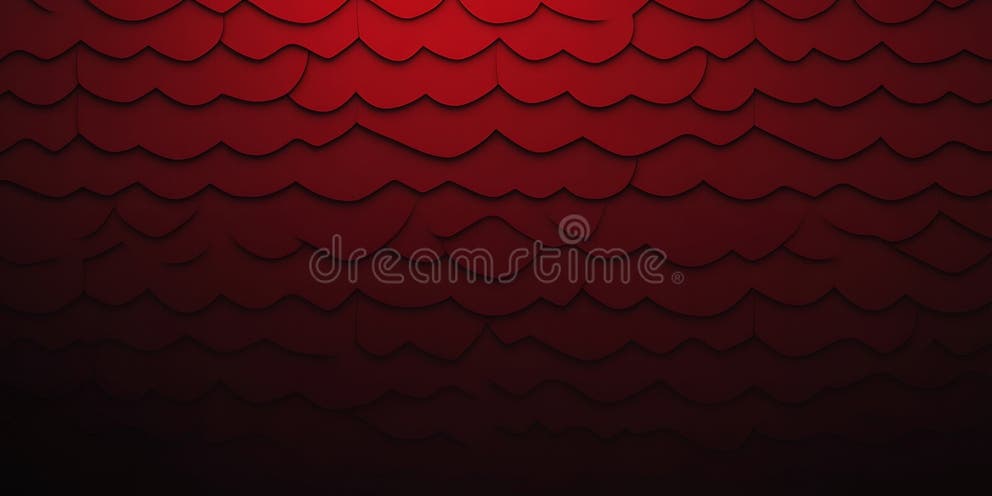 Abstract Red Wave Pattern Background Texture Deep Crimson Scaled Design ...