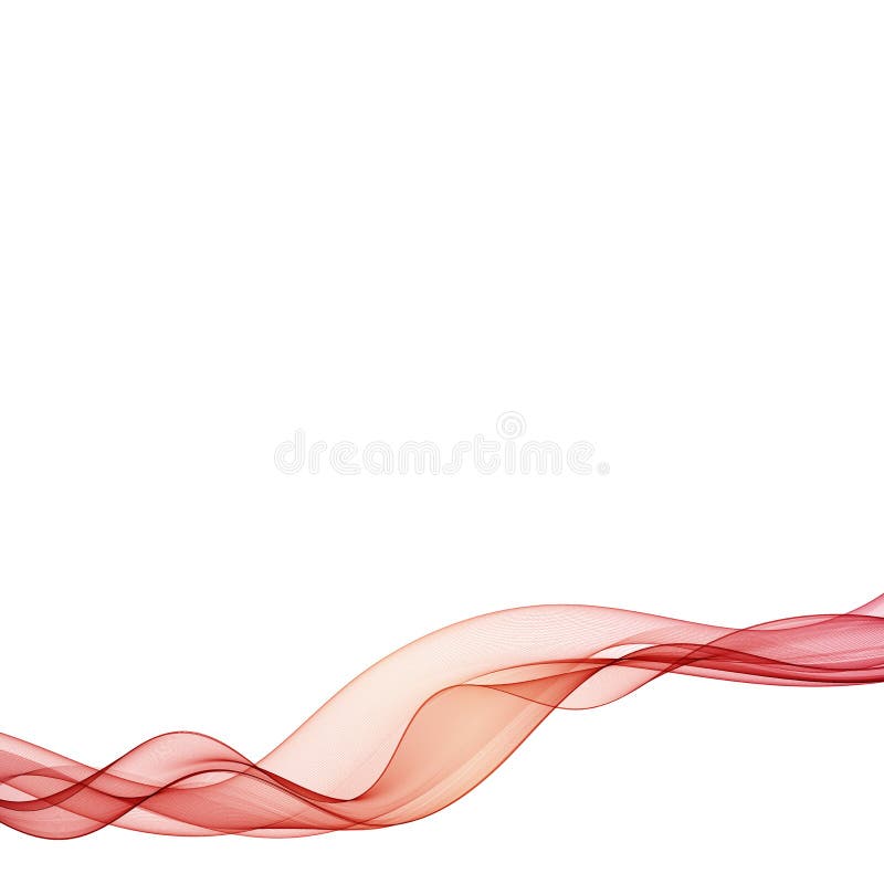 Abstract Red Wave. Vector Curves. Modern Illustration. Eps 10 Stock ...