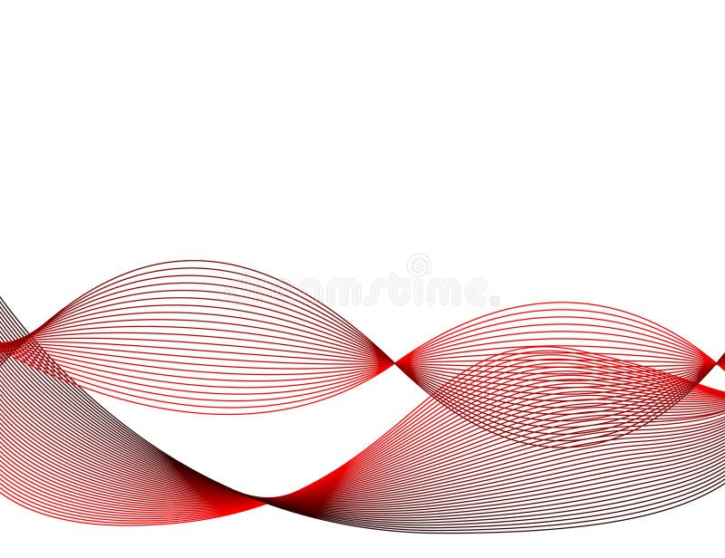 Abstract Red Waves Picture. Image: 6496167