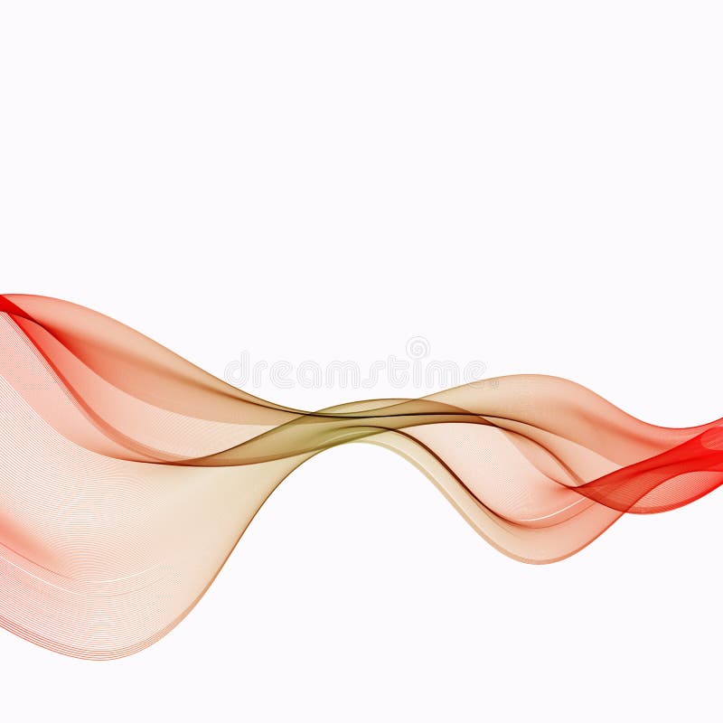Abstract Red Waves Background Design Template. Bright Red Background ...