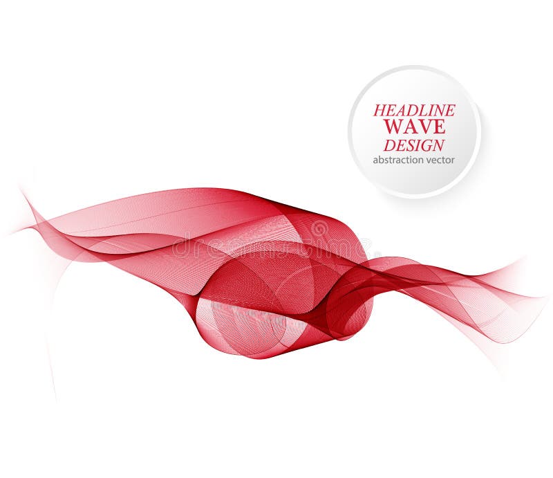 Abstract Red Waves Background - Design Template. Bright Red Background ...