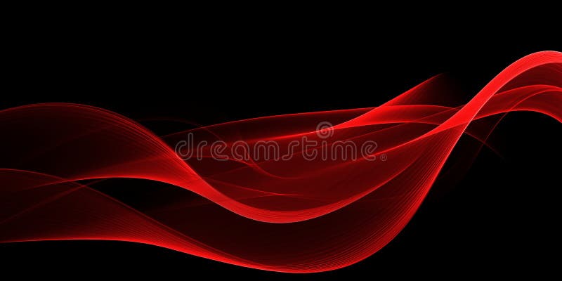 Abstract Red Waves Background. Template Design Stock Illustration ...