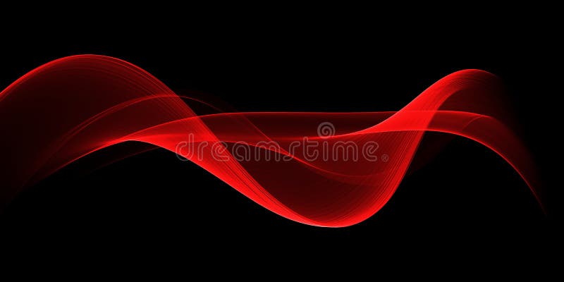 Abstract Red Waves Background. Template Design Stock Illustration ...