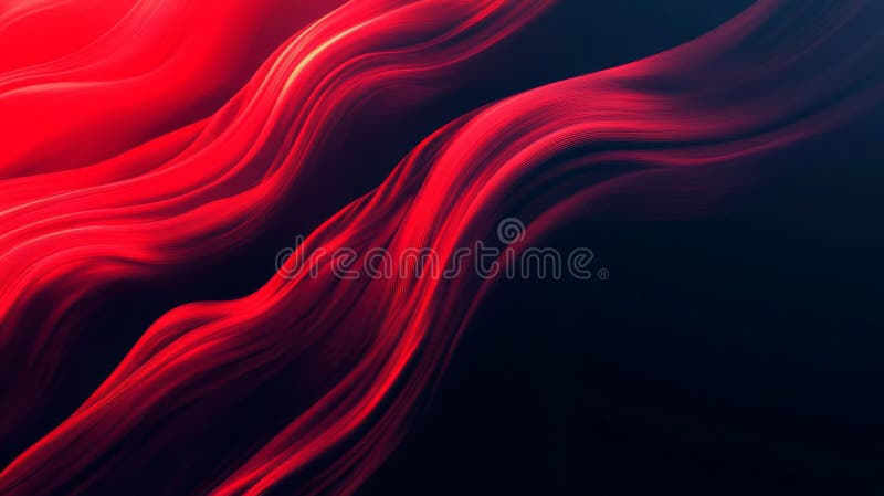 Abstract Red Waves Flowing Dynamic Texture Dark Background Stock ...