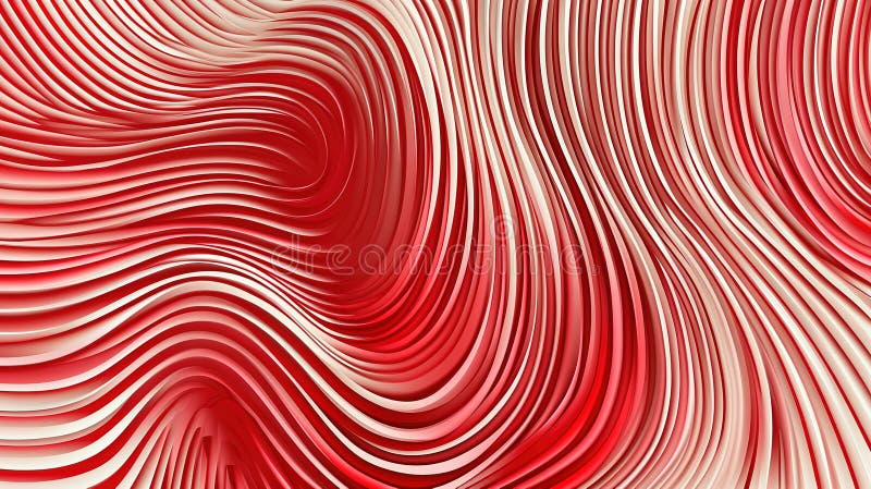 Abstract Red Waves Flowing in a Rhythmic Pattern on a Smooth Surface Stock Image - Image of ...