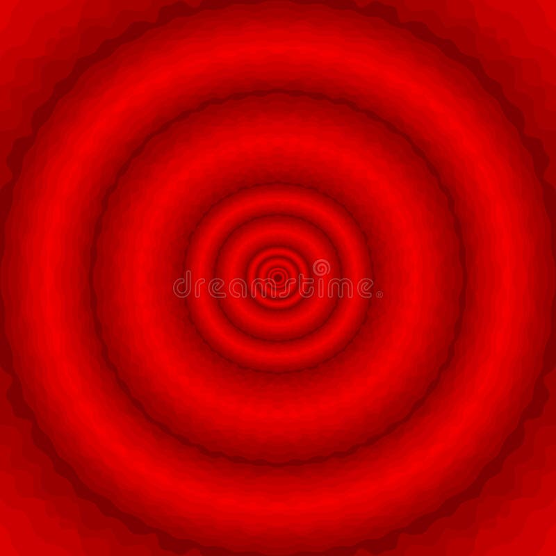 Abstract Red Wavy Background with Concentric Circles Stock Vector ...