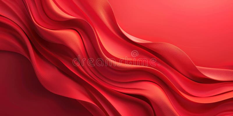 Abstract Red Wavy Background. Created by Generative Artificial ...