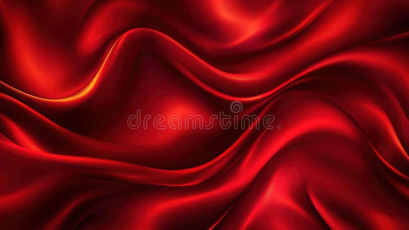 Abstract Red Wavy Background with Smooth Lines. Vampire Carmine ...