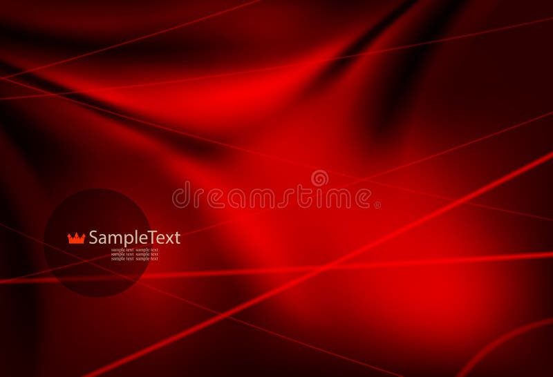 Abstract Red Wavy Design with Graceful Thin Lines. Stock Vector ...