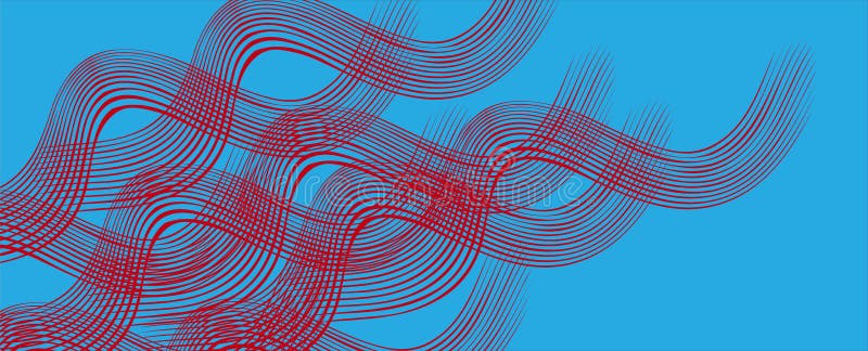 Abstract Red Wavy Lines Background Stock Illustration - Illustration of ...