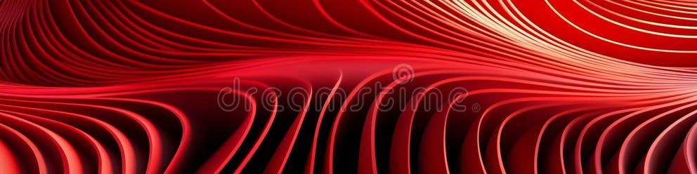Abstract Red Wavy Lines Background. Smooth Modern Design. Dynamic ...
