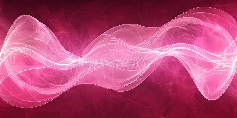 Abstract Red Wavy Lines, Dynamic Flow, Converging Streams for ...