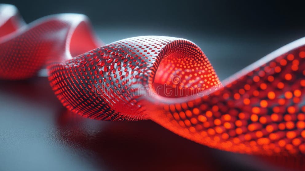 Abstract Red Wavy Shape with Dotted Texture Background in Modern Style ...