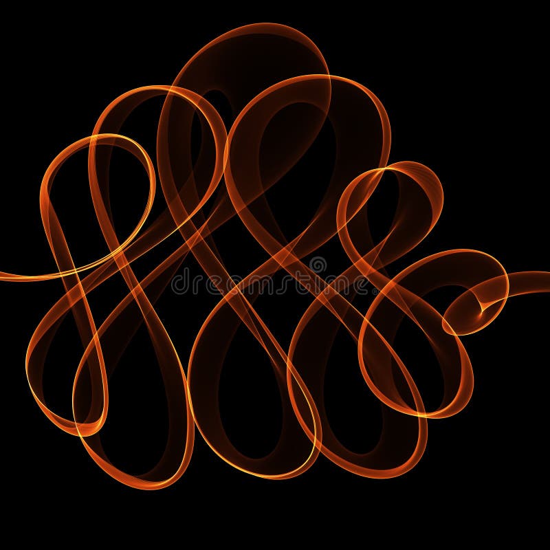 Abstract Red Wavy Smoke Flame Over Black Background Stock Illustration ...
