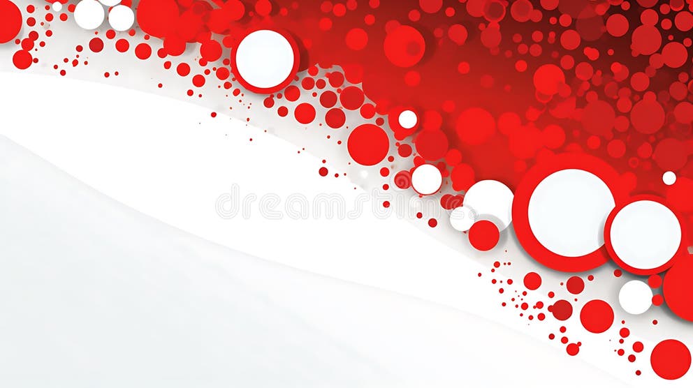 Abstract Red and White Circle Background Design Stock Illustration ...