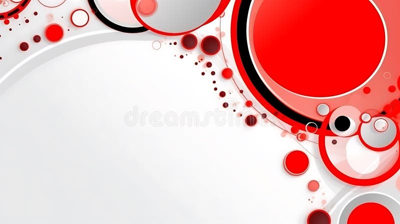 Abstract Red and White Circle Design Background Stock Illustration ...