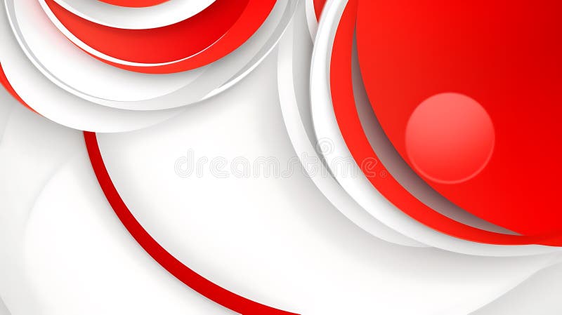 Abstract Red and White Circular Design Stock Illustration ...