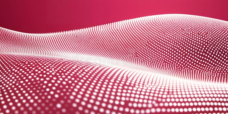 Abstract Red and White Dotted Wave Pattern Digital Technology ...