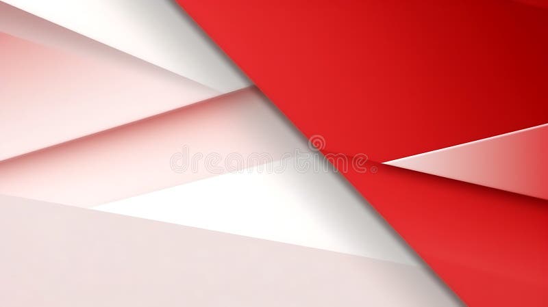 Abstract Red and White Geometric Design Stock Illustration ...