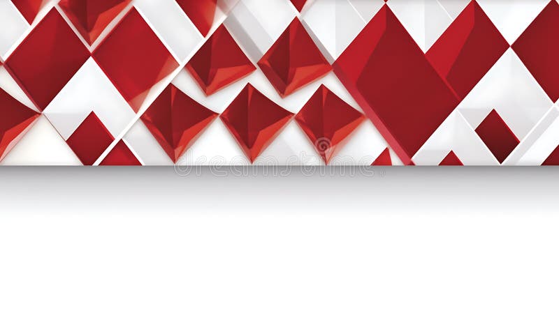 Abstract Red and White Geometric Pattern Design Stock Illustration ...