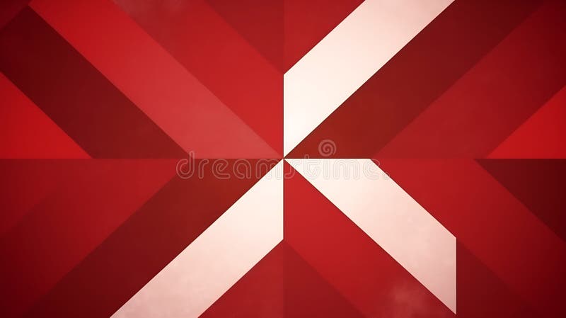 Abstract Red and White Geometric Pattern Design Stock Illustration ...