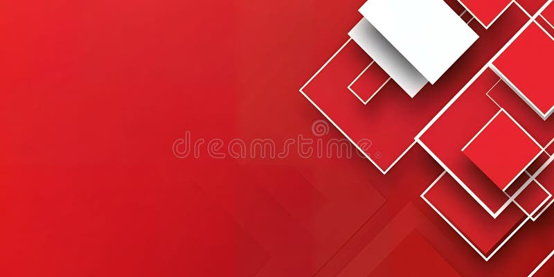 Abstract Red and White Geometric Shapes Background Design Modern ...