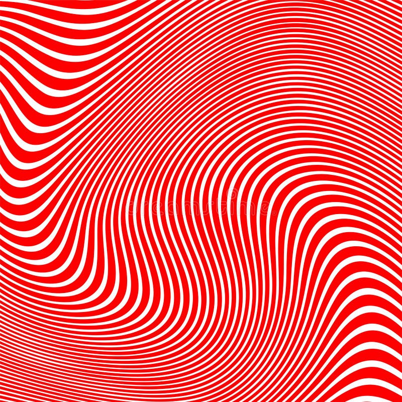 Abstract Red and White Geometric Stripes.hypnosis Spiral.Seamless Black ...