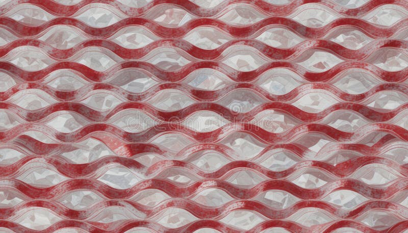 Abstract Red and White Grid Pattern Stock Illustration - Illustration ...