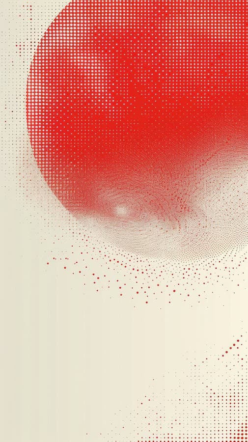 Abstract Red and White Halftone Design Stock Image - Image of ...