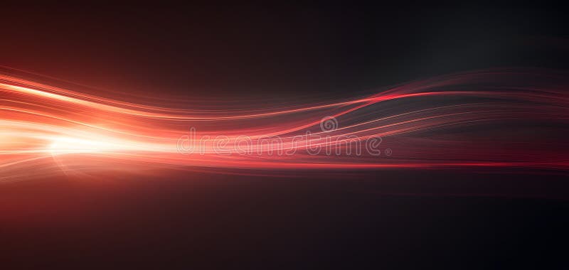 Abstract Red and White Light Waves Stock Illustration - Illustration of ...