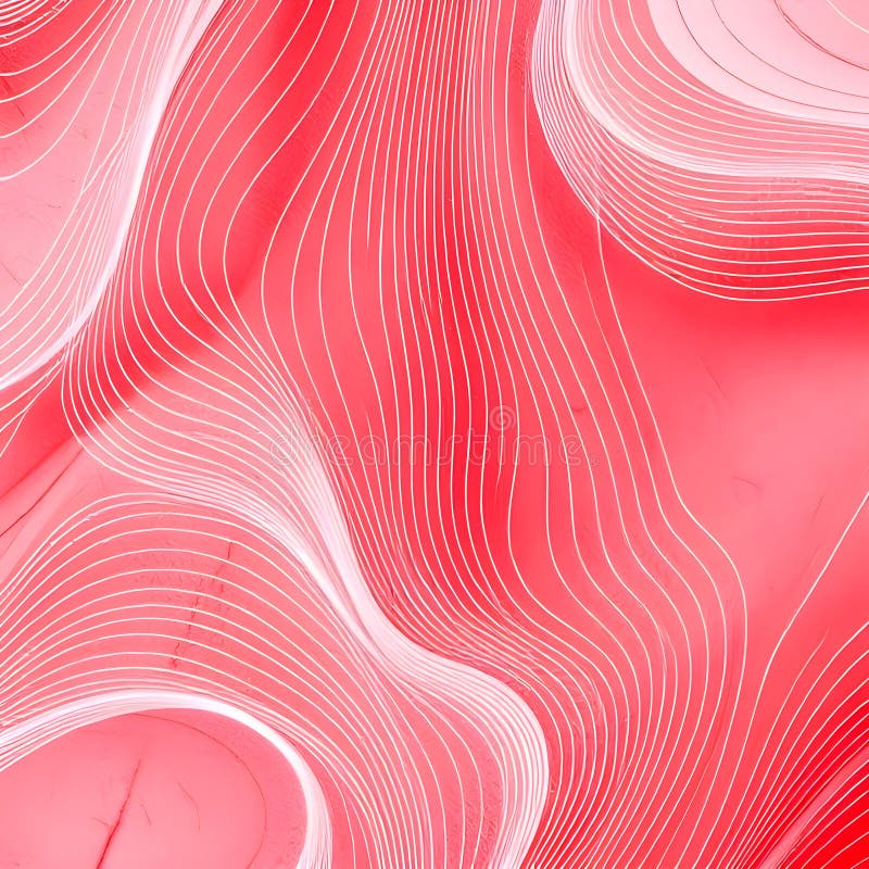 Abstract Red and White Line Art with Unique Wave Patterns AI Image ...