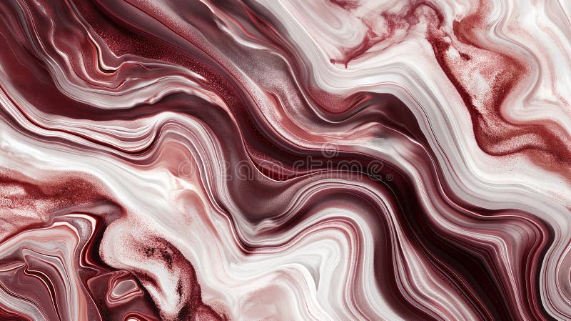 Abstract Red and White Marble Pattern with Swirling Lines and Rich ...