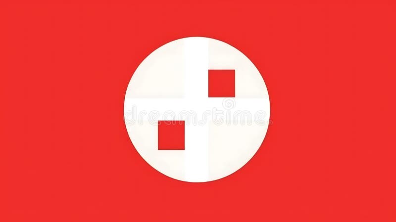 Abstract Red and White Oval Shape Design Stock Illustration ...