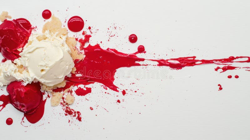 Abstract Red and White Paint Splatter Background Stock Illustration ...