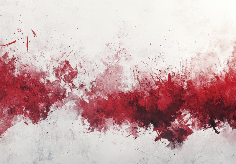 Abstract Red and White Paint Splatter on Textured Background Stock ...