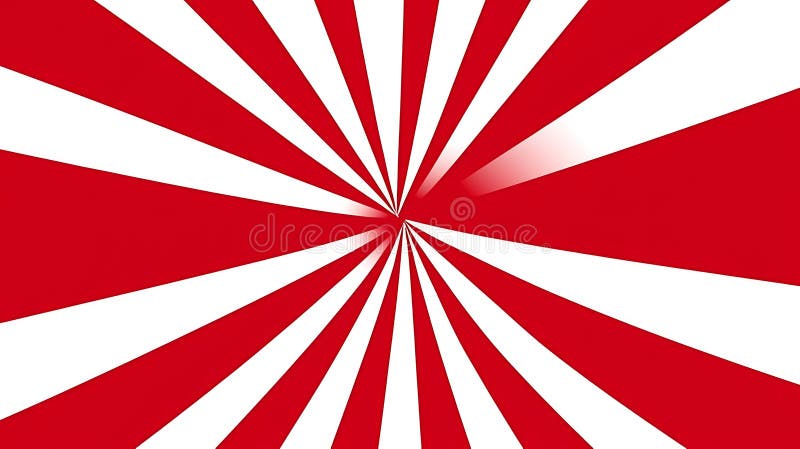 Abstract Red and White Radiating Sunburst Design Stock Illustration ...