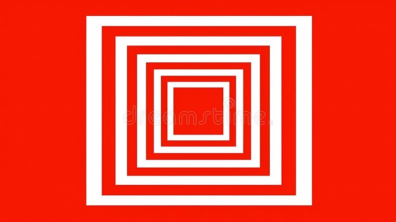 Abstract Red and White Rectangular Frame Design Stock Illustration ...