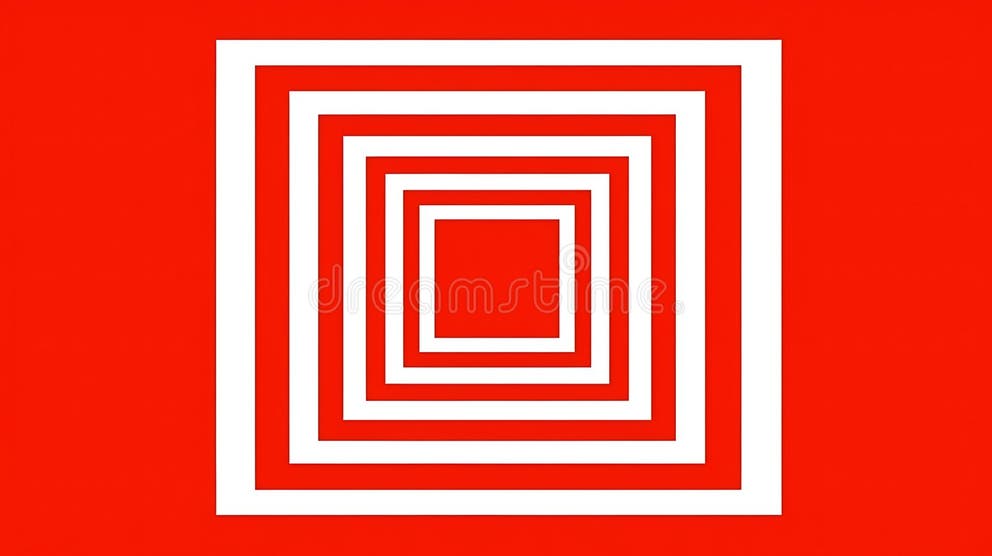 Abstract Red and White Rectangular Frame Design Stock Illustration - Illustration of geometric ...