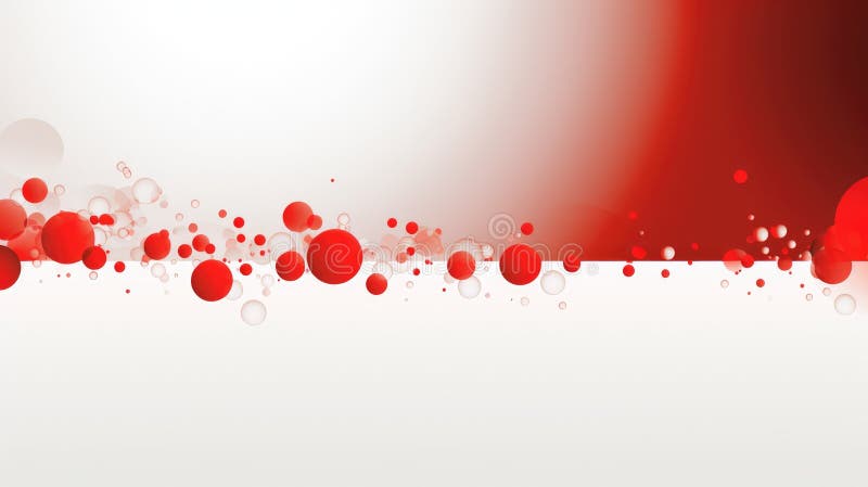 Abstract Red and White Spheres on Gradient Background Stock ...