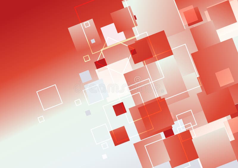 Abstract Red and White Square Background Stock Vector - Illustration of ...