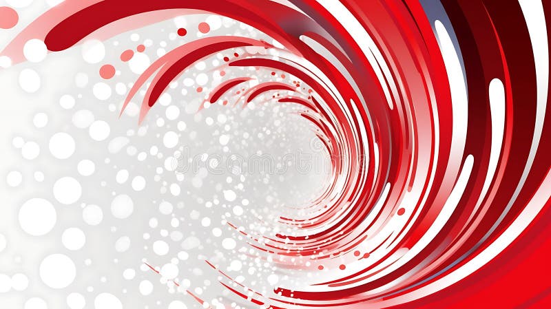 Abstract Red White Swirling Vortex Tunnel Design Stock Illustration ...
