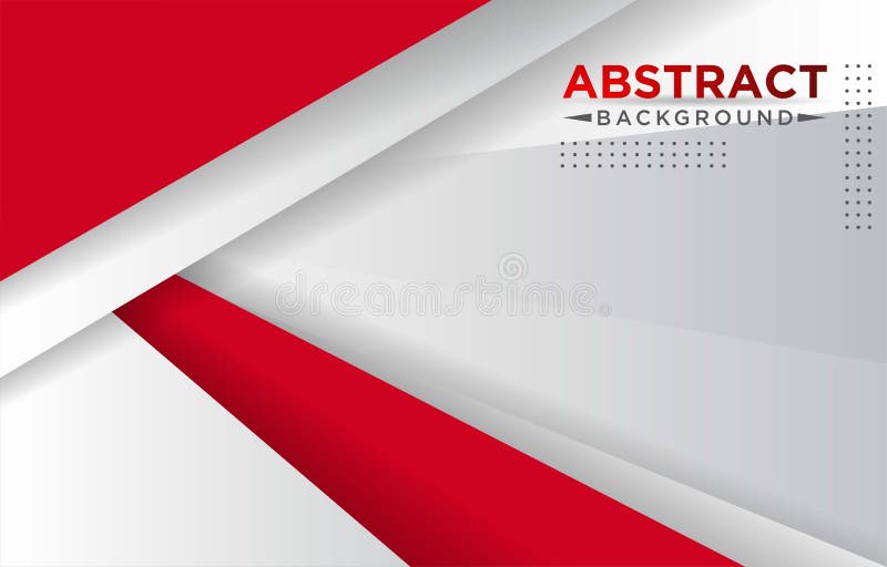 Abstract Red and White Triangle Overlapping Layers Geometric Background ...