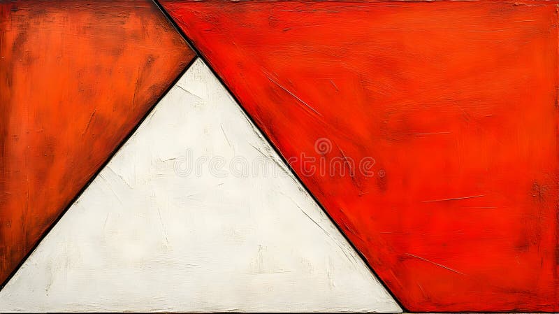 Abstract Red and White Triangle Painting Stock Image - Image of energy ...