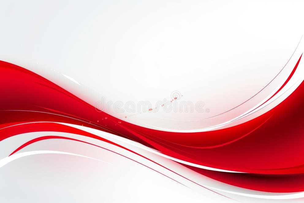 Abstract Red and White Wave Background Stock Illustration ...