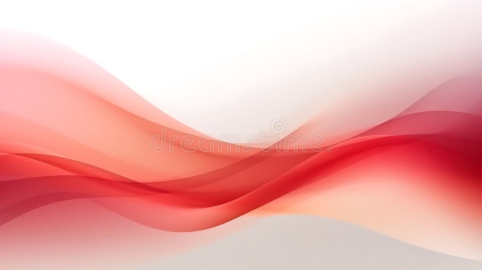 Abstract Red and White Wave Background Design Stock Illustration ...
