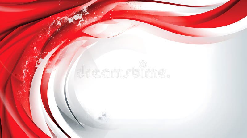 Abstract Red and White Wave Design Background Stock Illustration ...