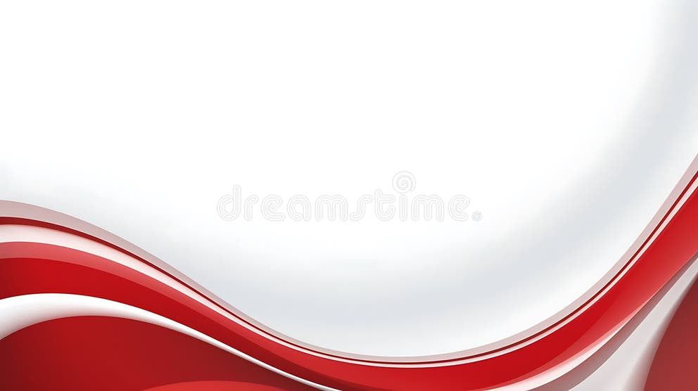 Abstract Red and White Wave Design Background Stock Illustration ...