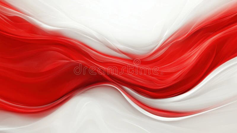 Abstract Red and White Wavy Background Design Stock Illustration ...