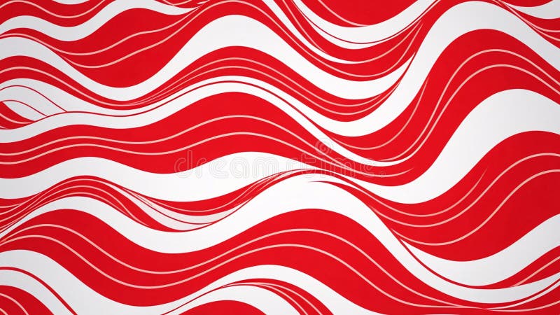 Abstract Red and White Wavy Lines Background Stock Illustration ...