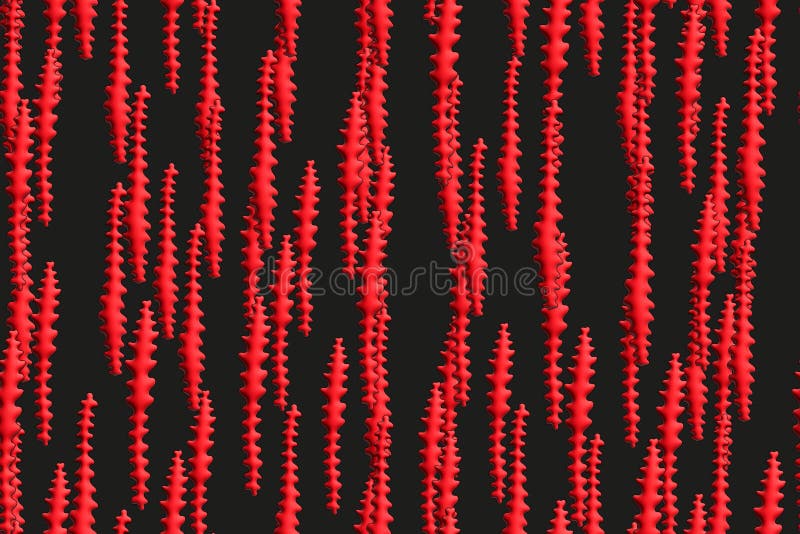 Abstract Red Worm Seamless Pattern 3D Illustration Background Stock ...